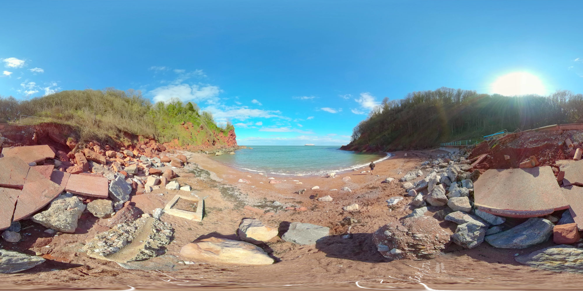 Watcombe Beach in 360º - Ash Blagdon 360º Photography